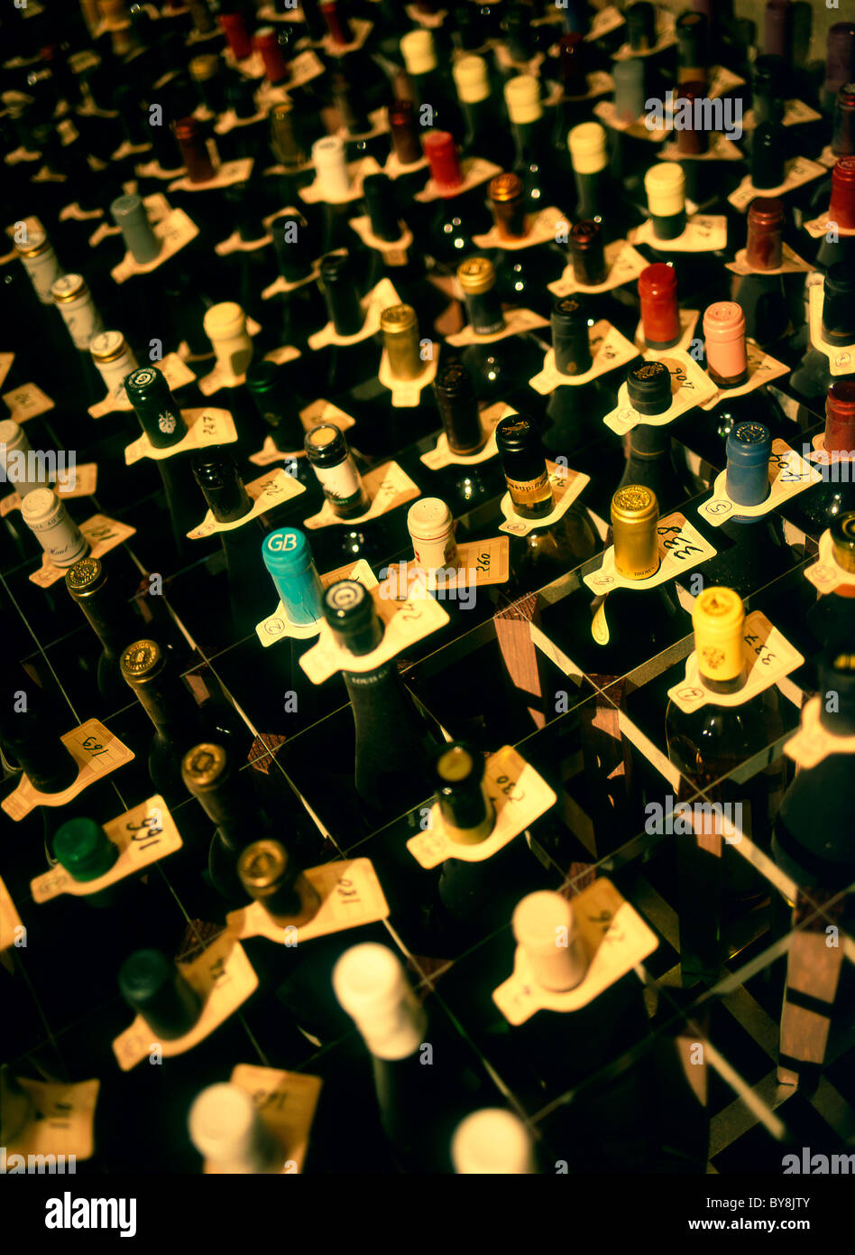 Crated bottles of wine Stock Photo - Alamy
