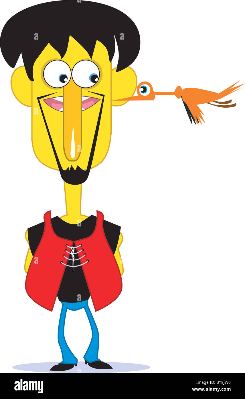 Man and bird Stock Photo - Alamy