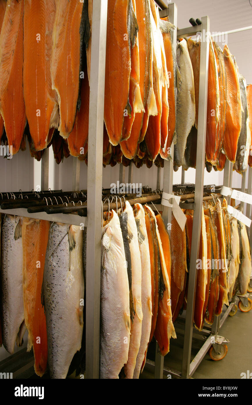Racks of salmon hi-res stock photography and images - Alamy
