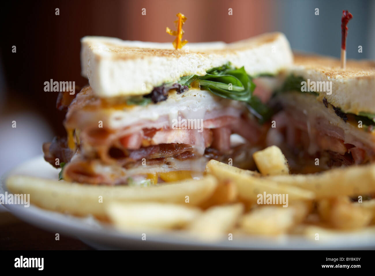 Toasted Club Sandwich Stock Photo - Alamy