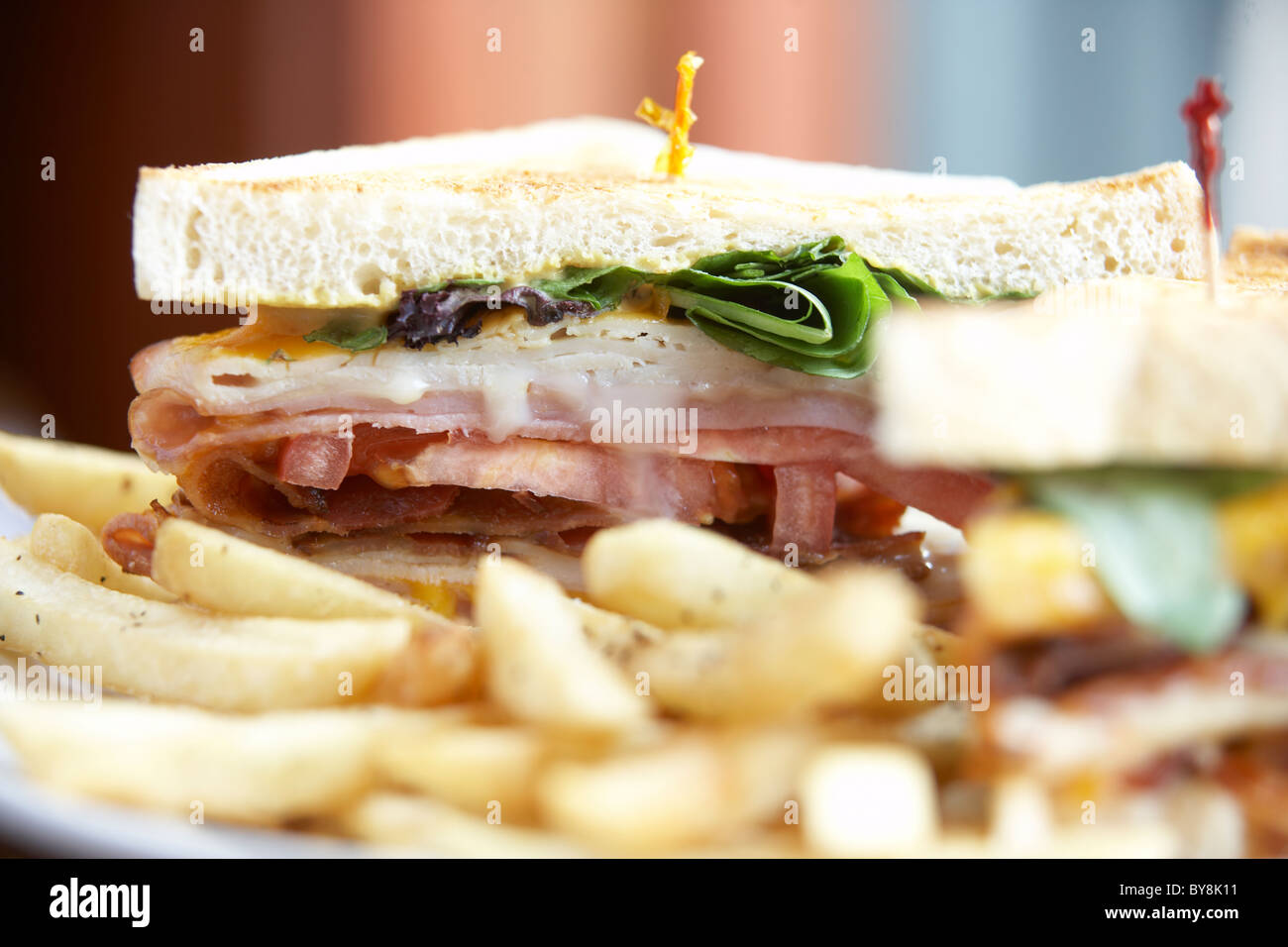 Toasted Club Sandwich Stock Photo - Alamy