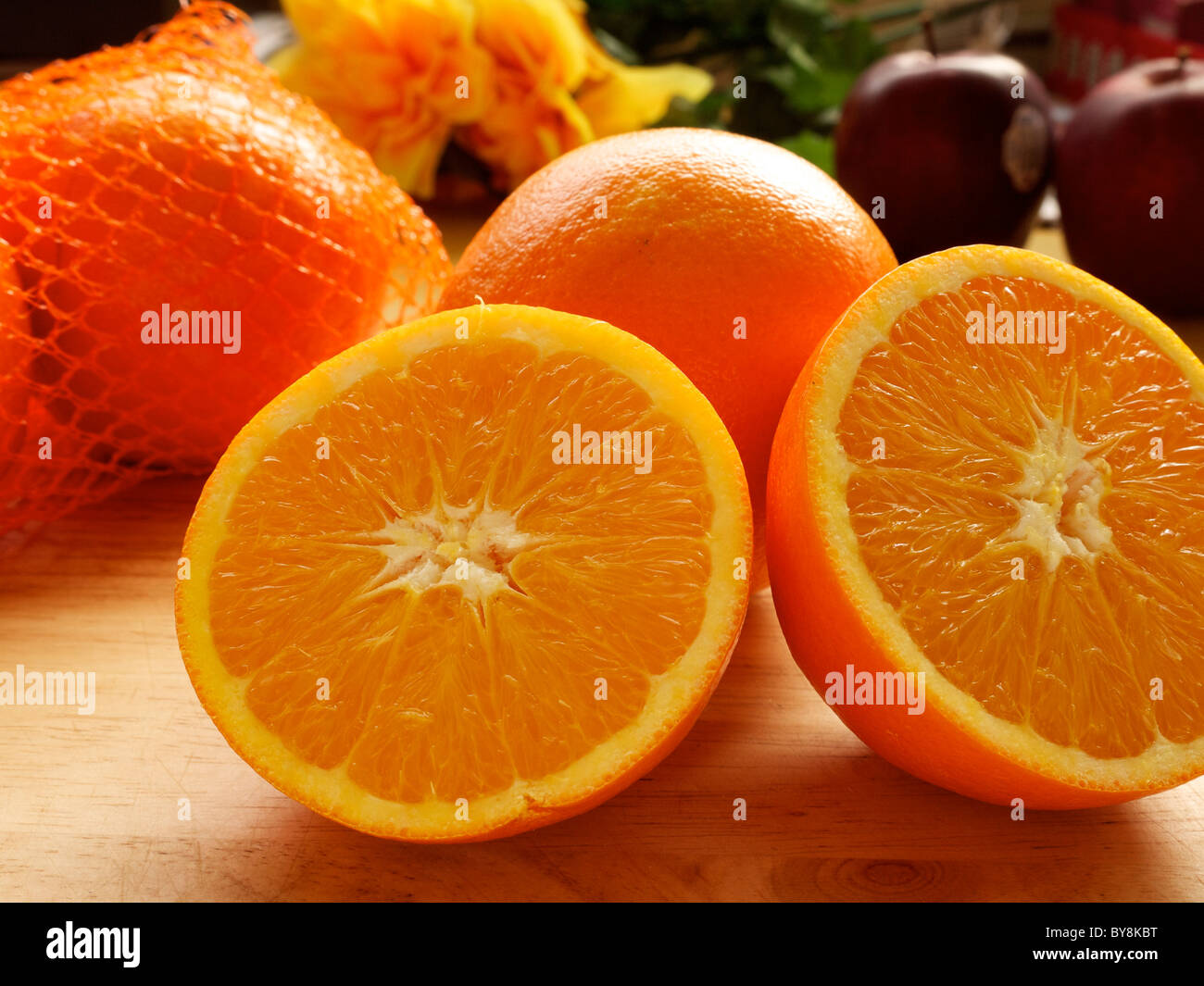 Close up of a sliced Orange Stock Photo - Alamy