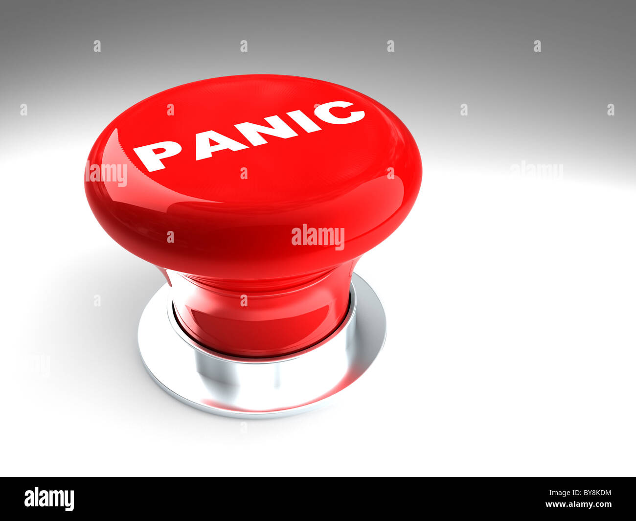 fine 3d image of red panic button Stock Photo - Alamy