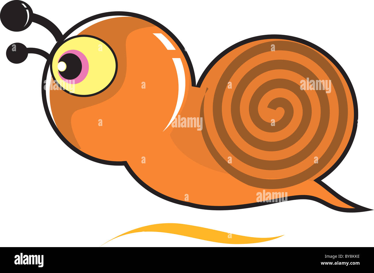 Snail happy face illustration hi-res stock photography and images - Alamy