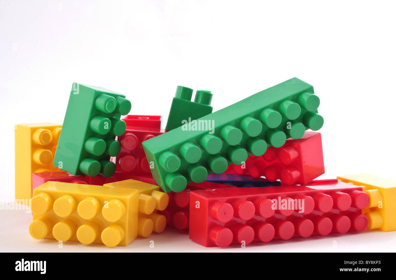 pile of childrens building blocks Stock Photo - Alamy