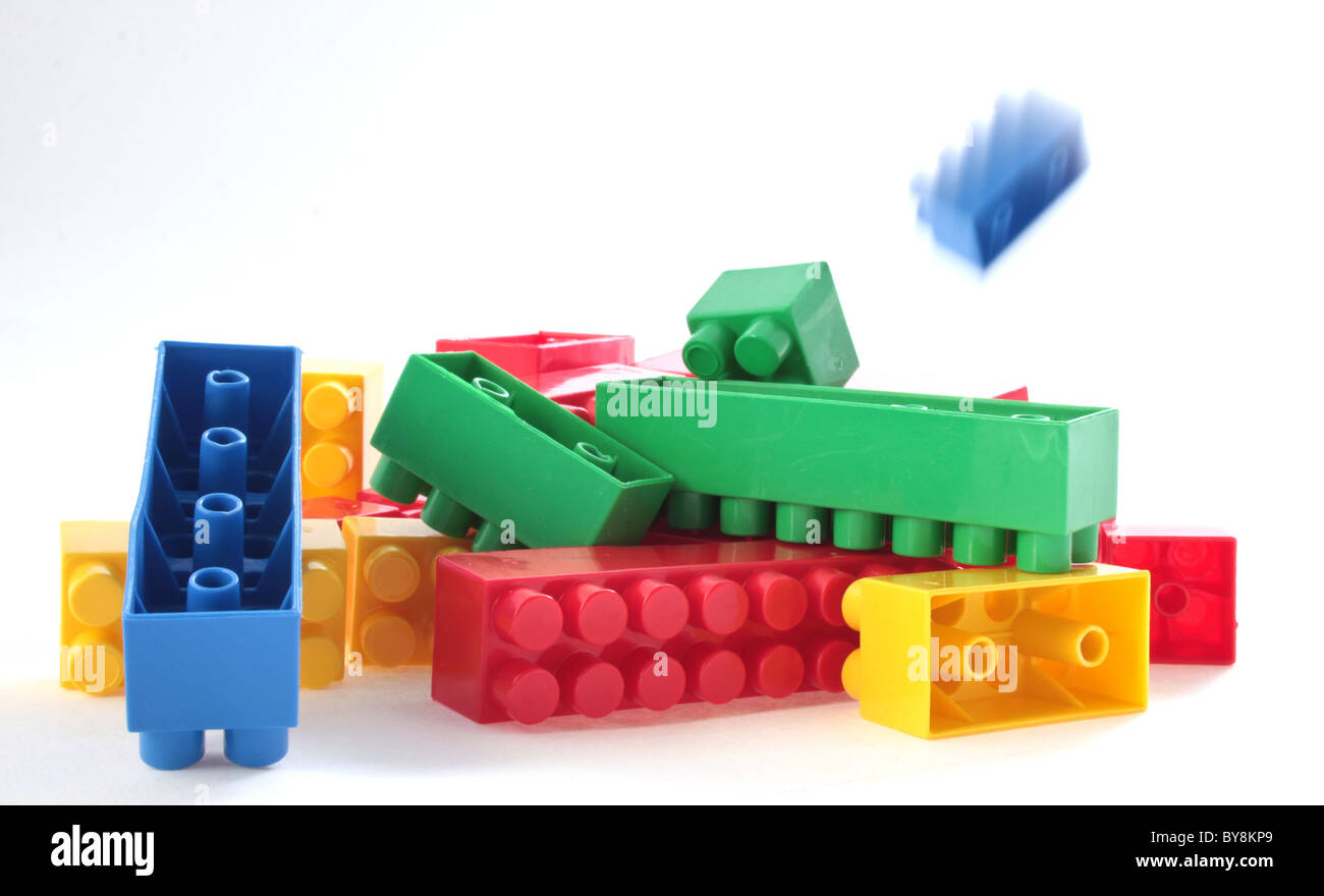 pile of childrens building blocks Stock Photo - Alamy