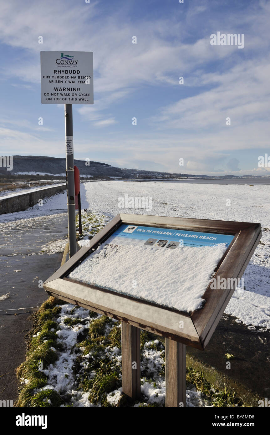 Pensarn Abergele beach in winter Stock Photo - Alamy