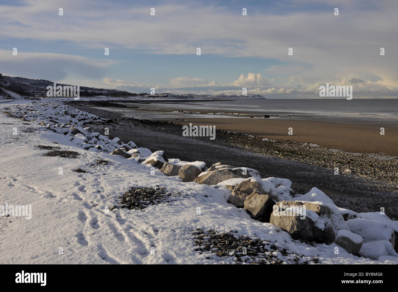 Pensarn Abergele beach in winter Stock Photo - Alamy