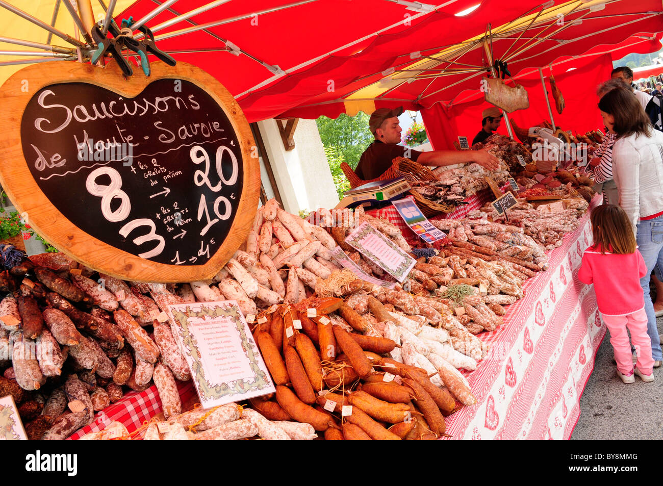 Morillon (74) : the market Stock Photo - Alamy