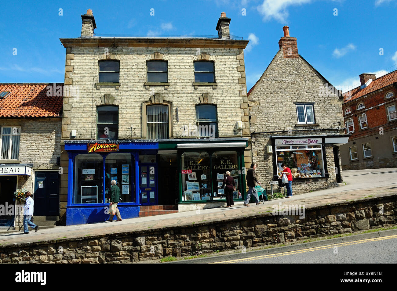 street view of market place pickering Yorkshire england uk Stock Photo ...