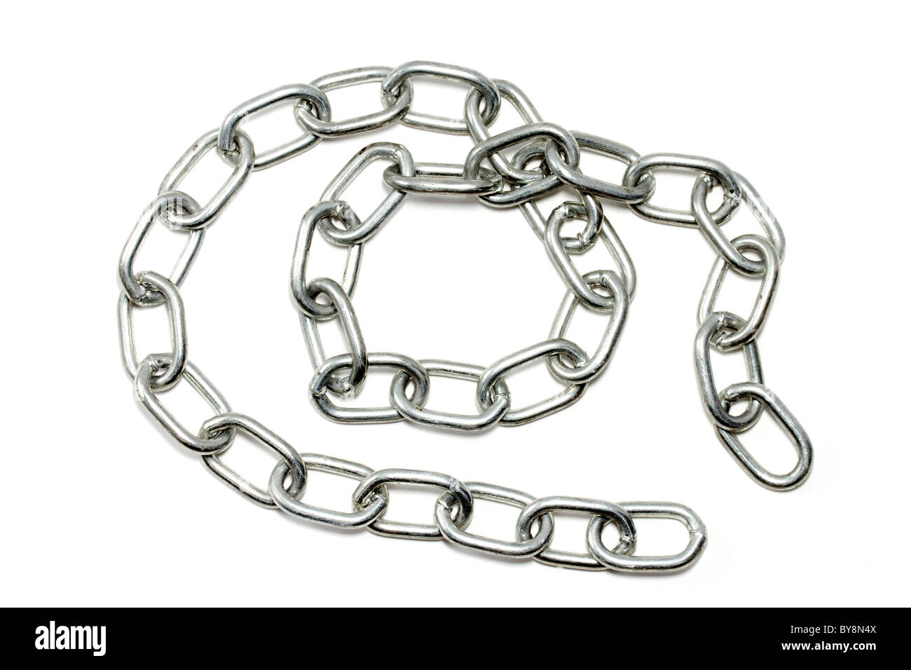 Steel chain links on Cut Out Stock Images & Pictures - Alamy