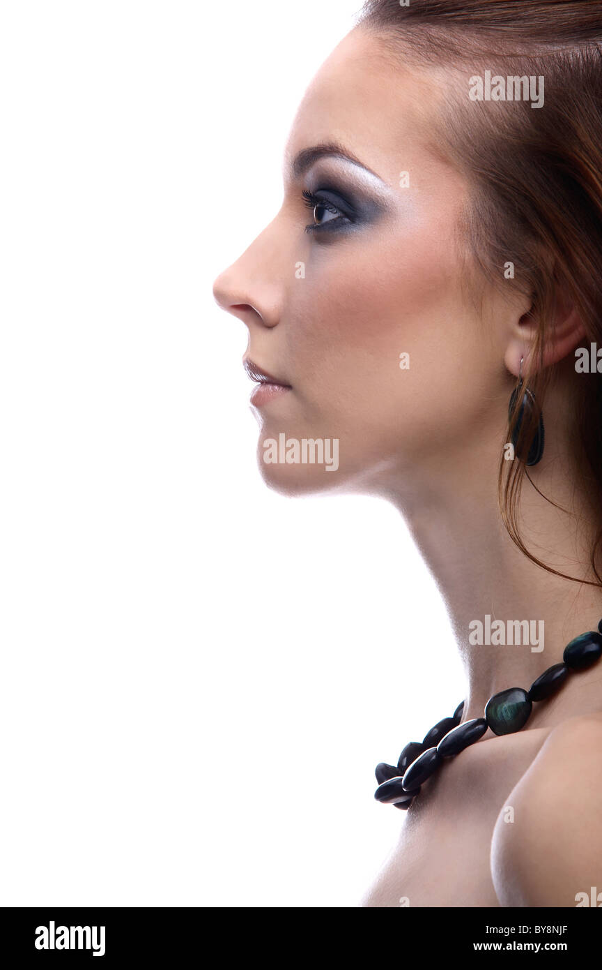 side-view of beautiful model Stock Photo - Alamy