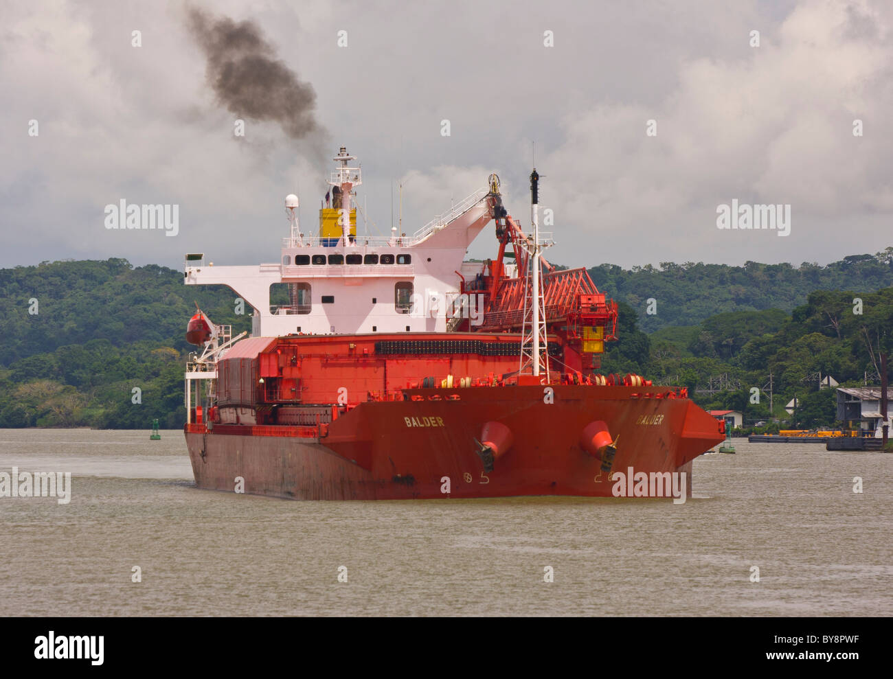 PANAMA - Ship on the Panama Canal Stock Photo - Alamy
