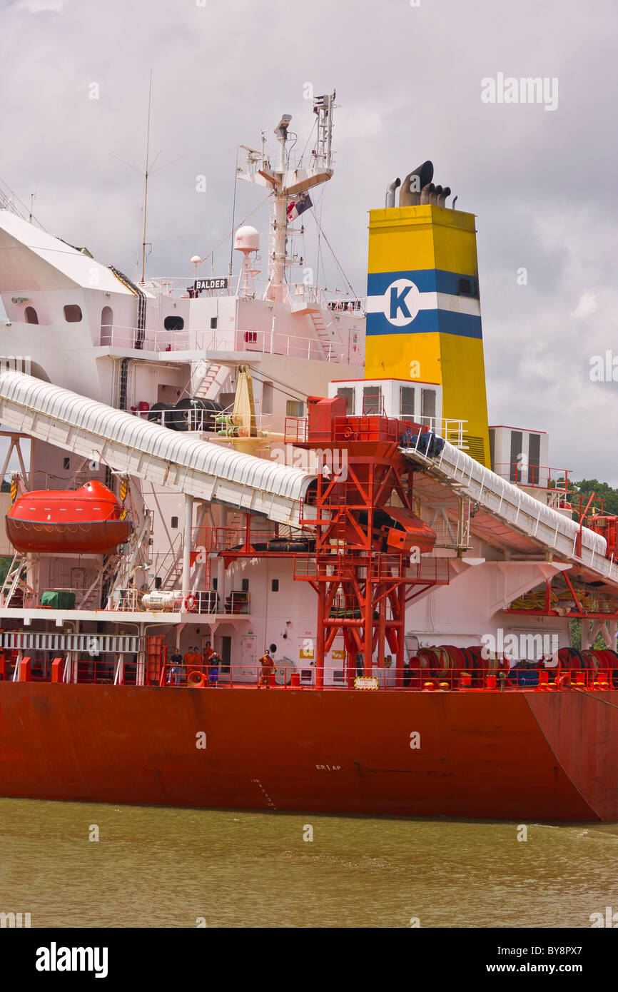 PANAMA - Ship on the Panama Canal Stock Photo - Alamy