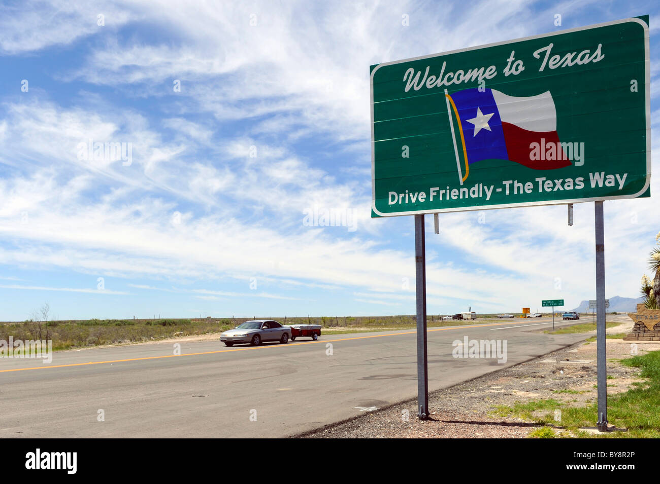 Welcome to Texas Sign Stock Photo - Alamy
