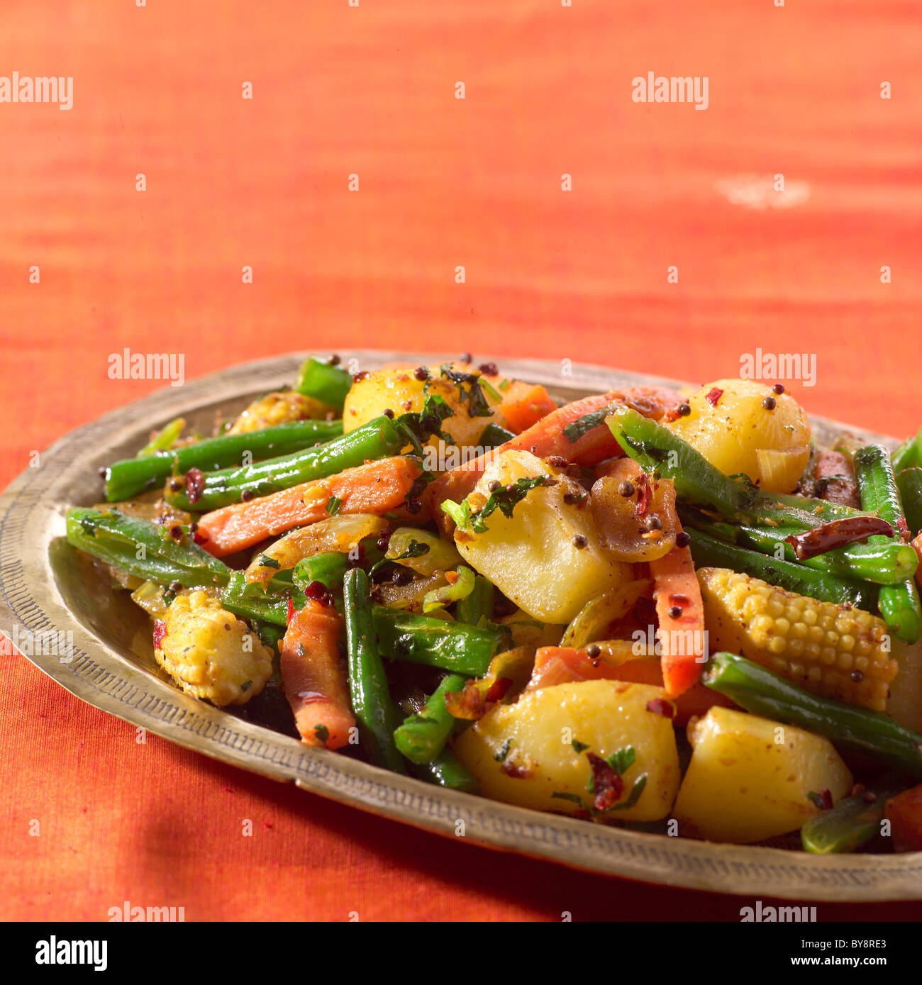 Spicy Mixed Vegetables Stock Photo - Alamy