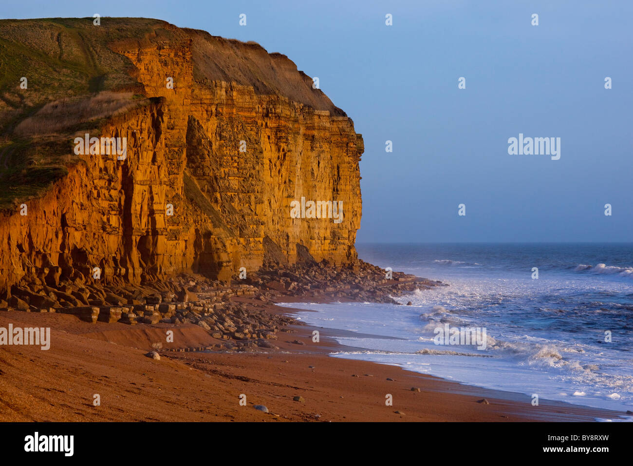 Jurassic cliff formation at Burton Bradstock on the Dorset heritage ...