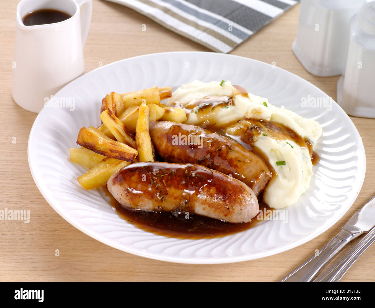 Sausage and Mash Stock Photo - Alamy