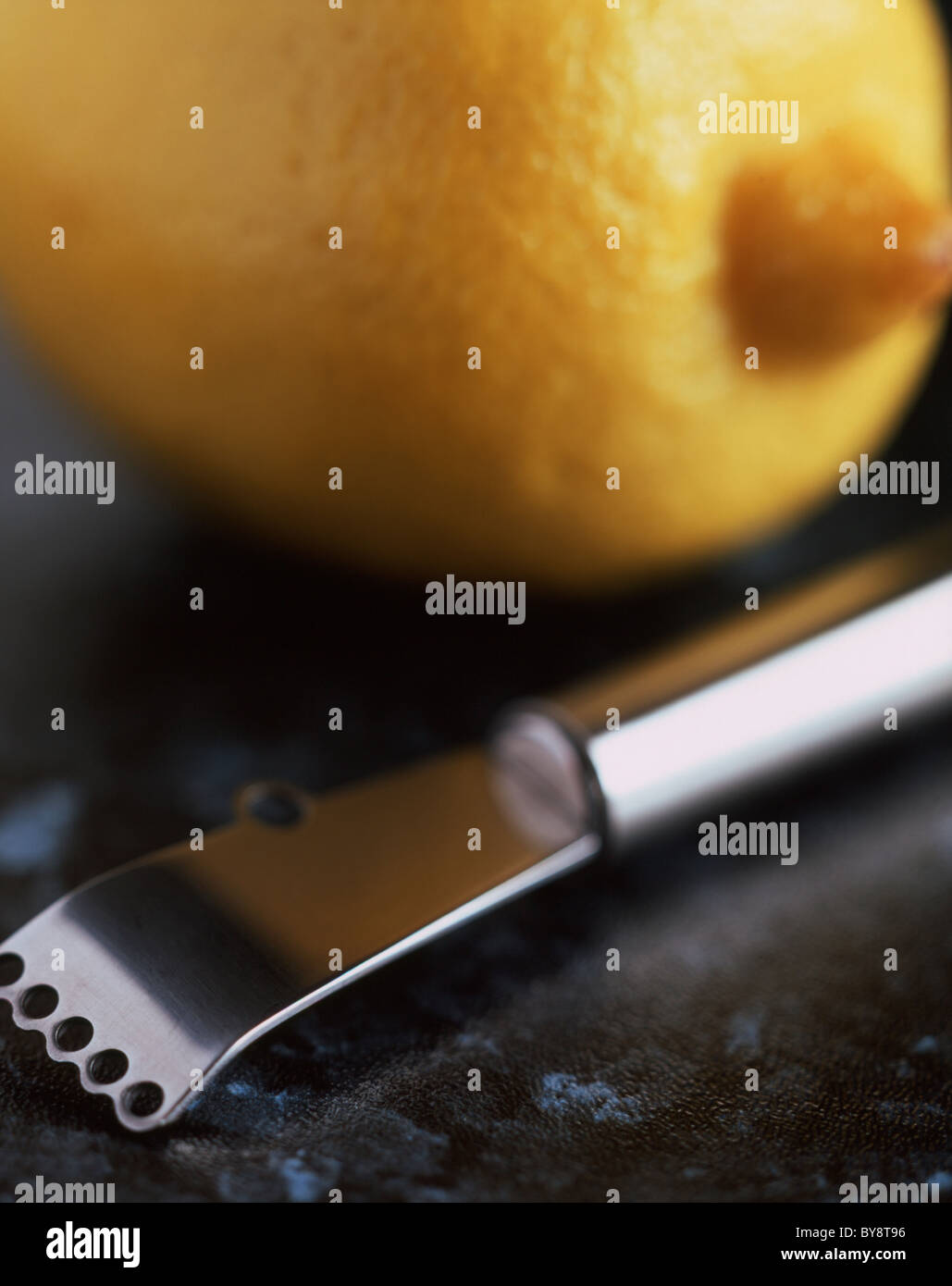 Zester and Lemon Stock Photo - Alamy