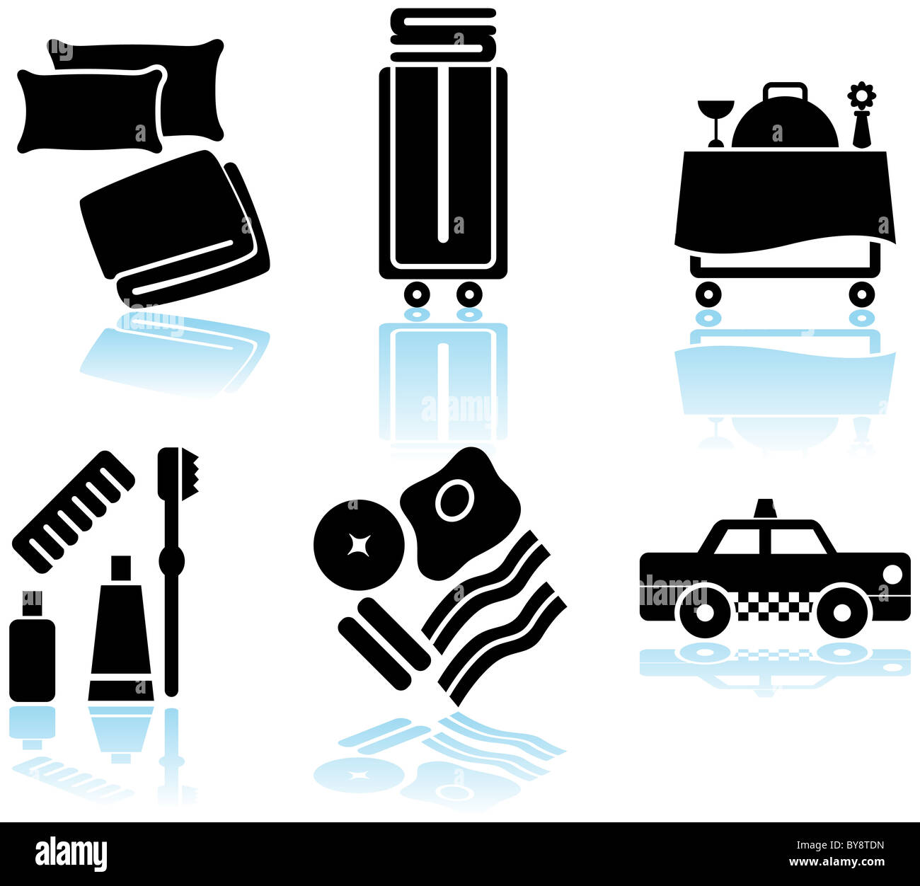 A set of hotel icons Stock Photo - Alamy