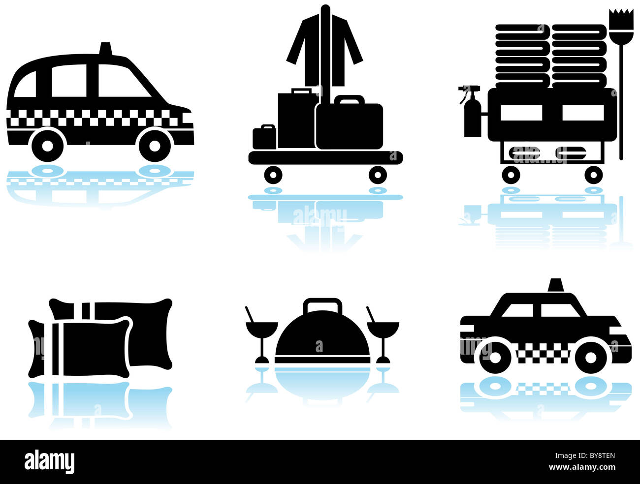 A set of hotel icons Stock Photo - Alamy