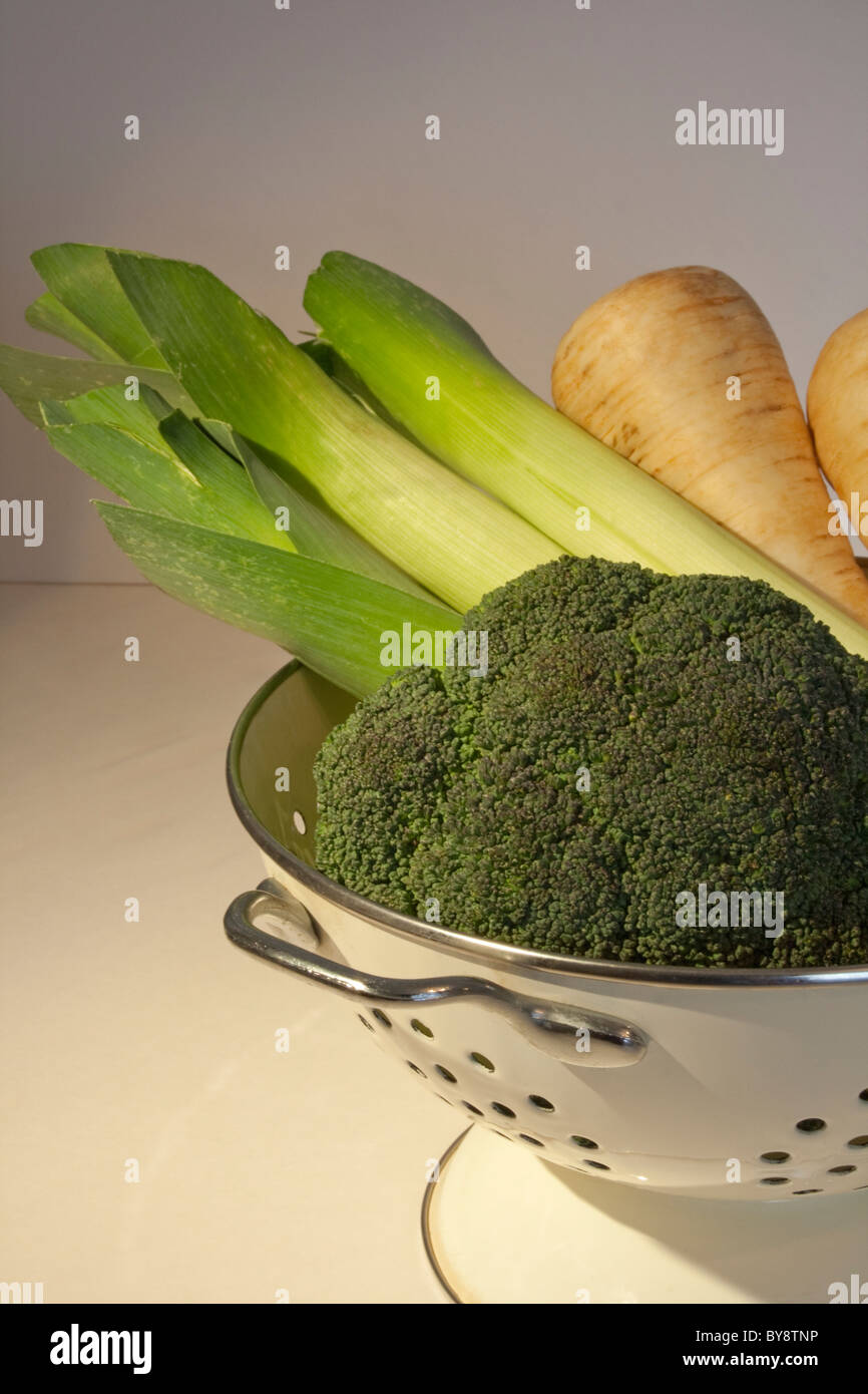 Vegetables in a Colander Stock Photo - Alamy