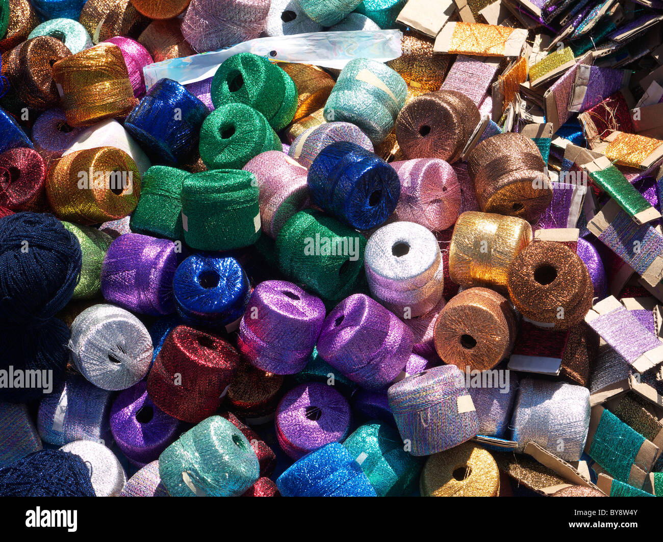 Coloured cotton reels hi-res stock photography and images - Alamy