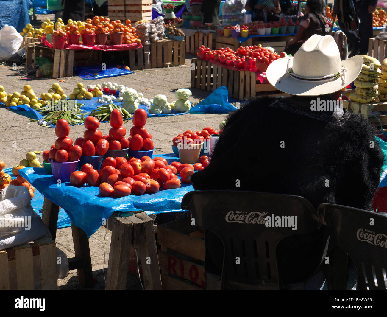Chamula man on the market of San Juan Chamula near San Cristobal ...