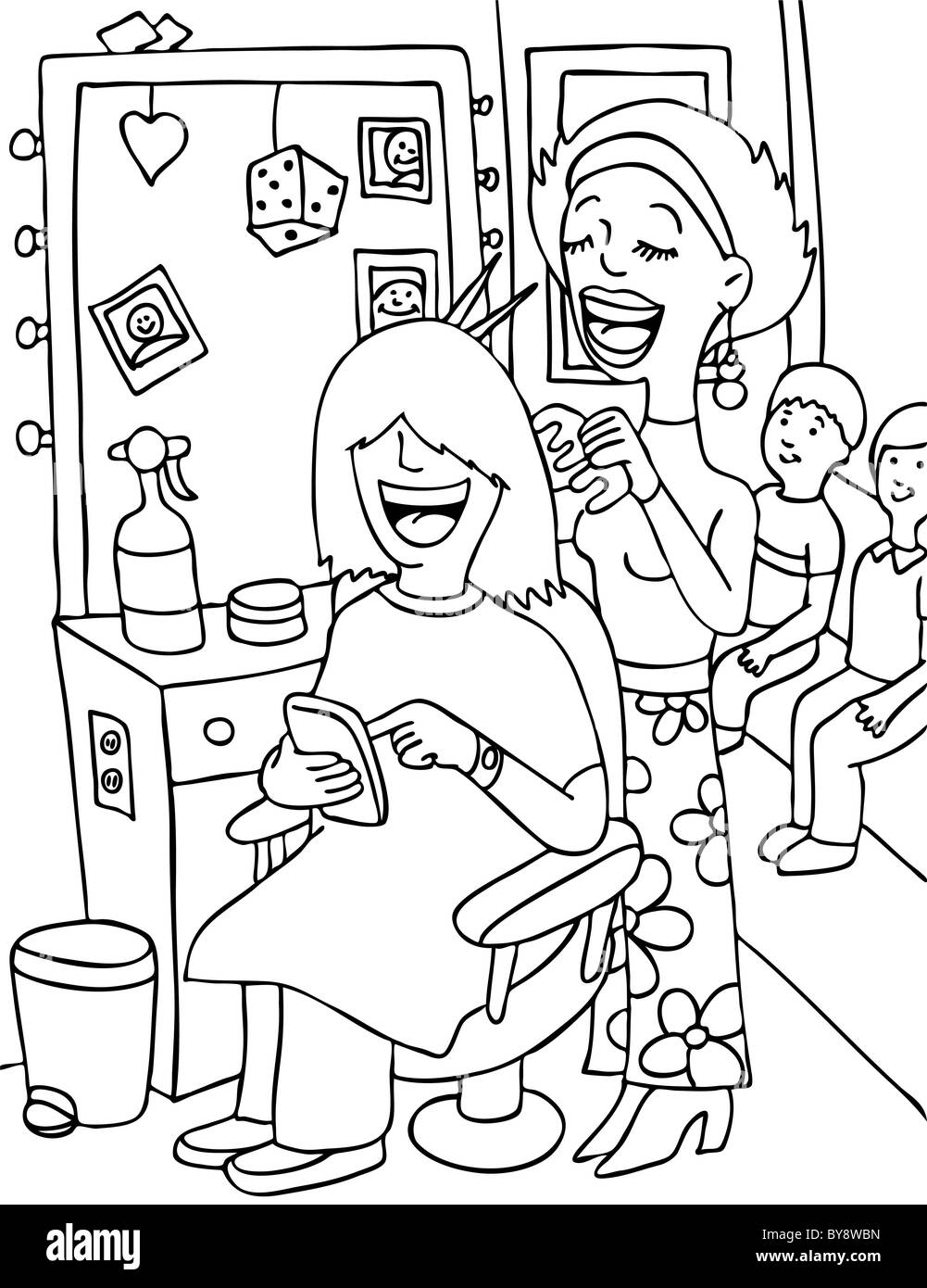 Lady getting Black and White Stock Photos & Images - Alamy