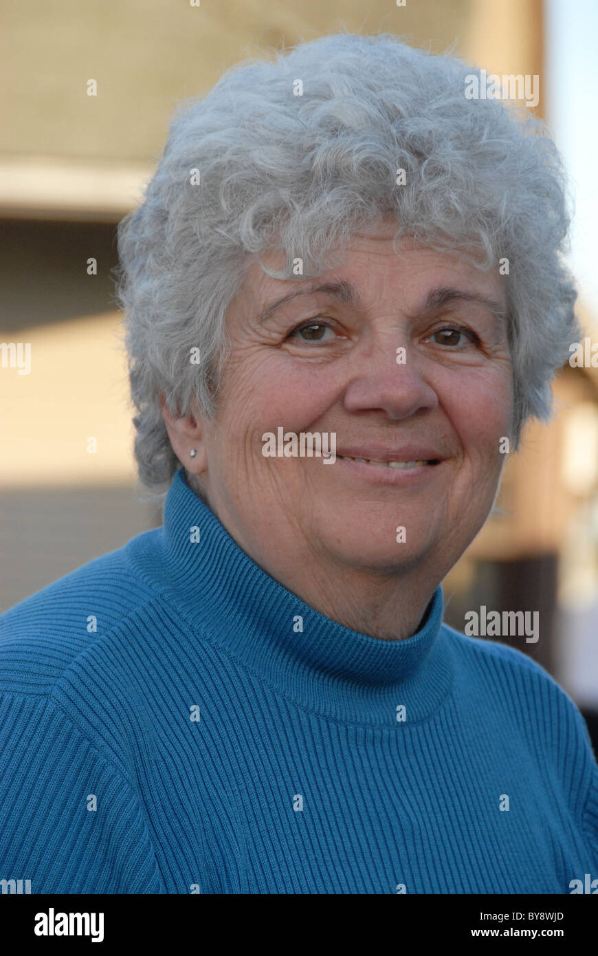 Senior Woman Smiling Stock Photo - Alamy