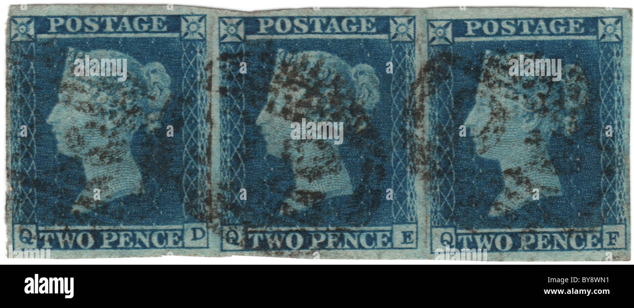 Blue postage stamps hi-res stock photography and images - Alamy