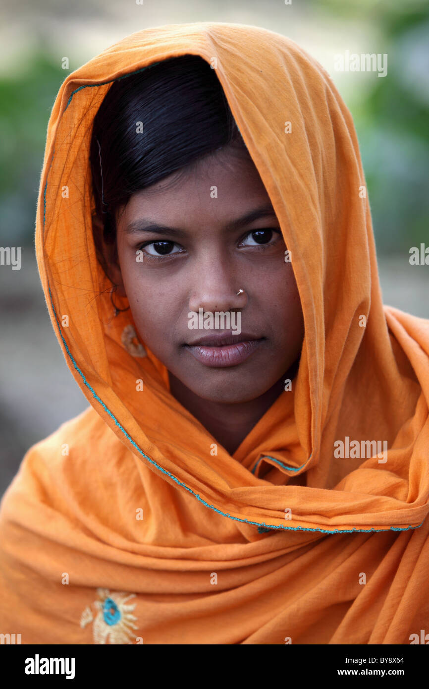 Muslim girl student in Bangladesh Asia Stock Photo - Alamy