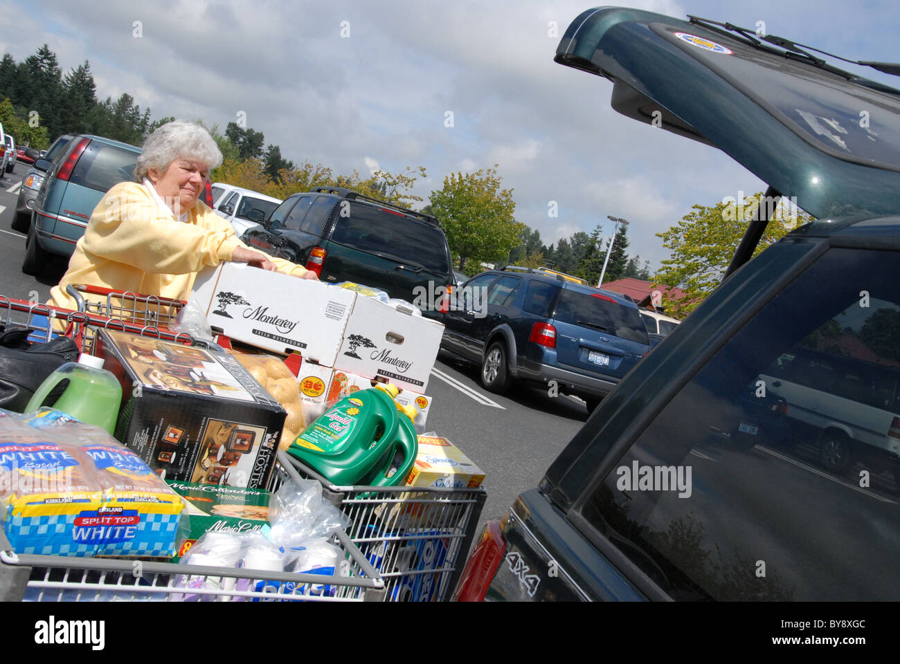 Unloading shopping cart hi-res stock photography and images - Alamy