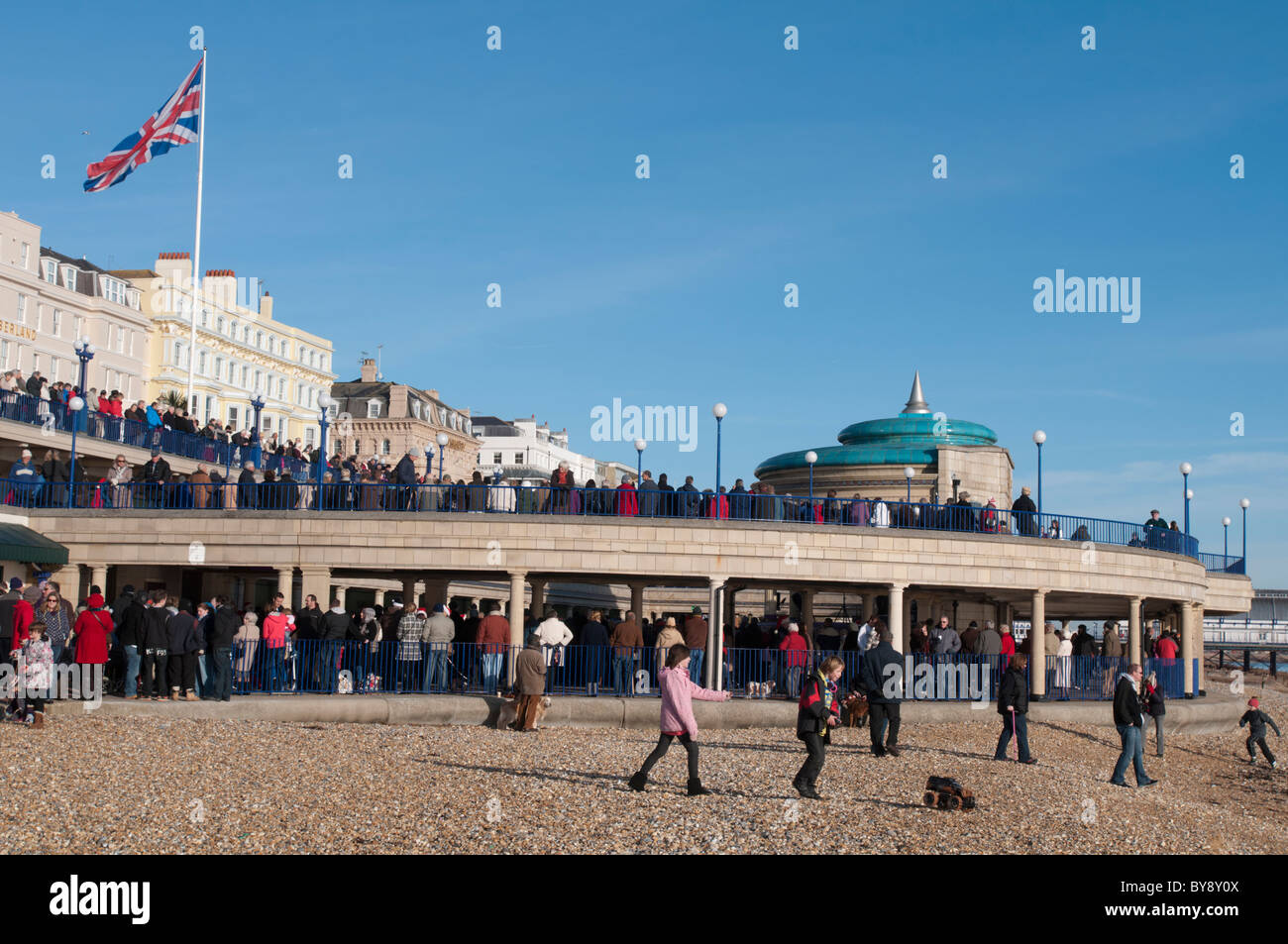 Bandstand gb uk united kingdom seafront beach crowd people hi-res stock ...