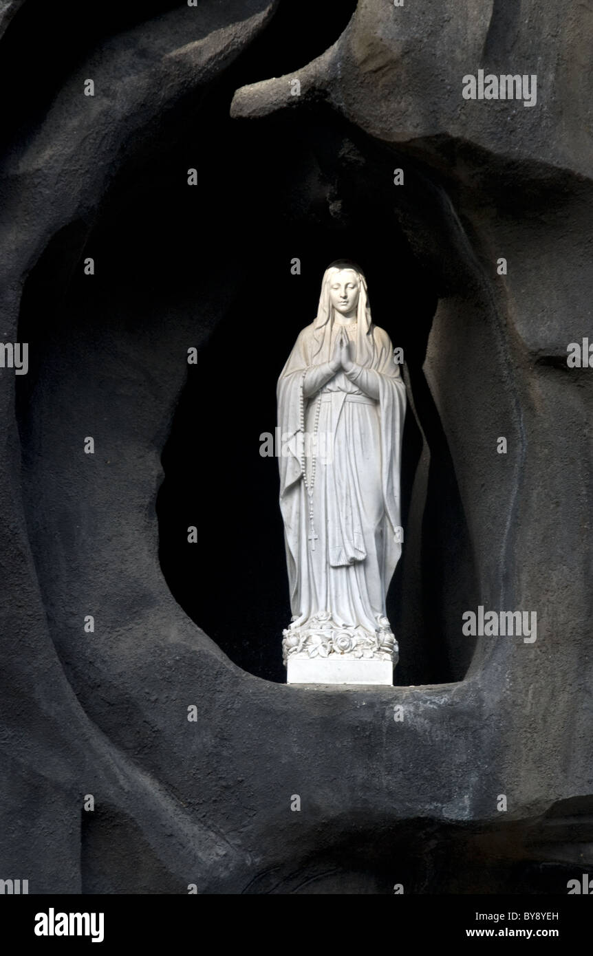 Our Lady of Lourdes in Grotto Stock Photo - Alamy