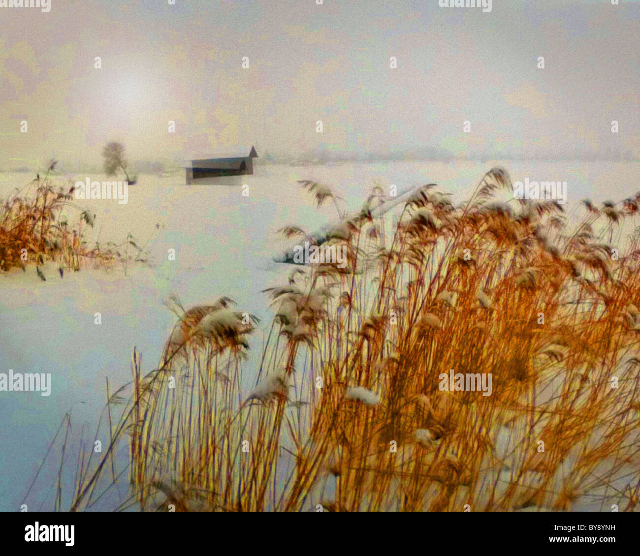 Winter scene painting hi-res stock photography and images - Alamy