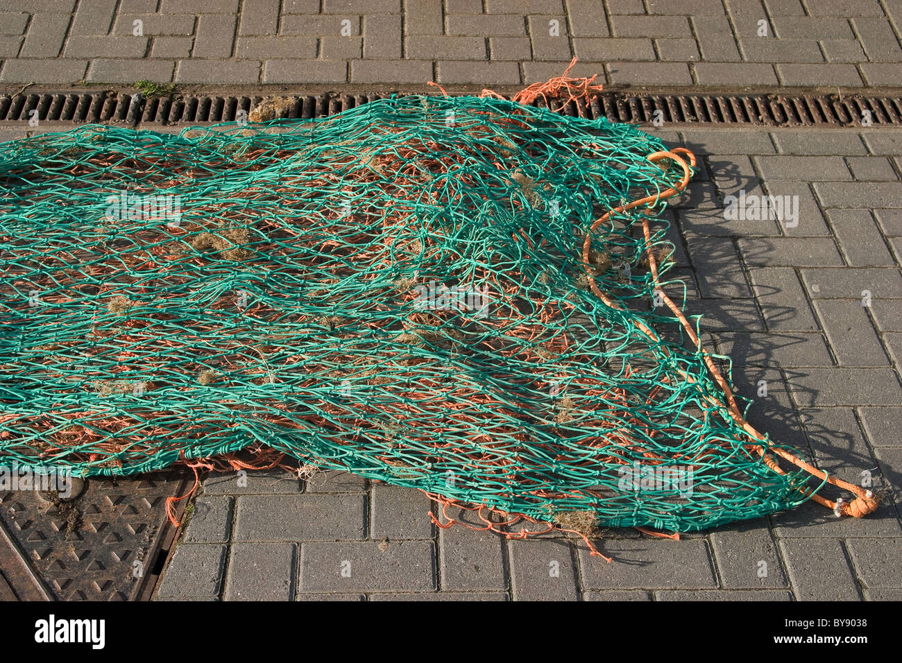 sea trawler fishing nets and associated equipment Stock Photo - Alamy