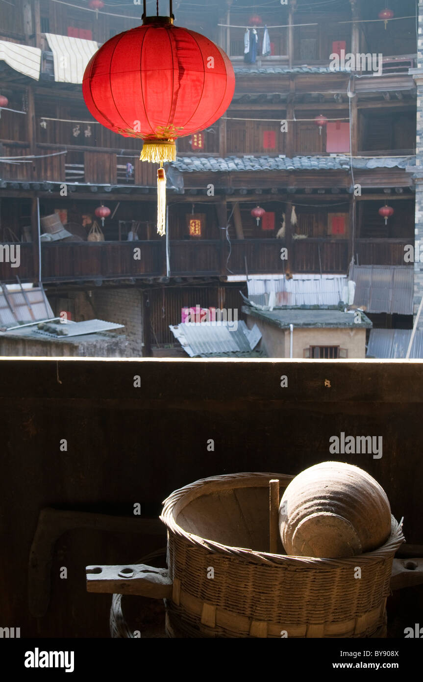 CHINA Traditional Hakka house in a village in Fujian province Photo by ...