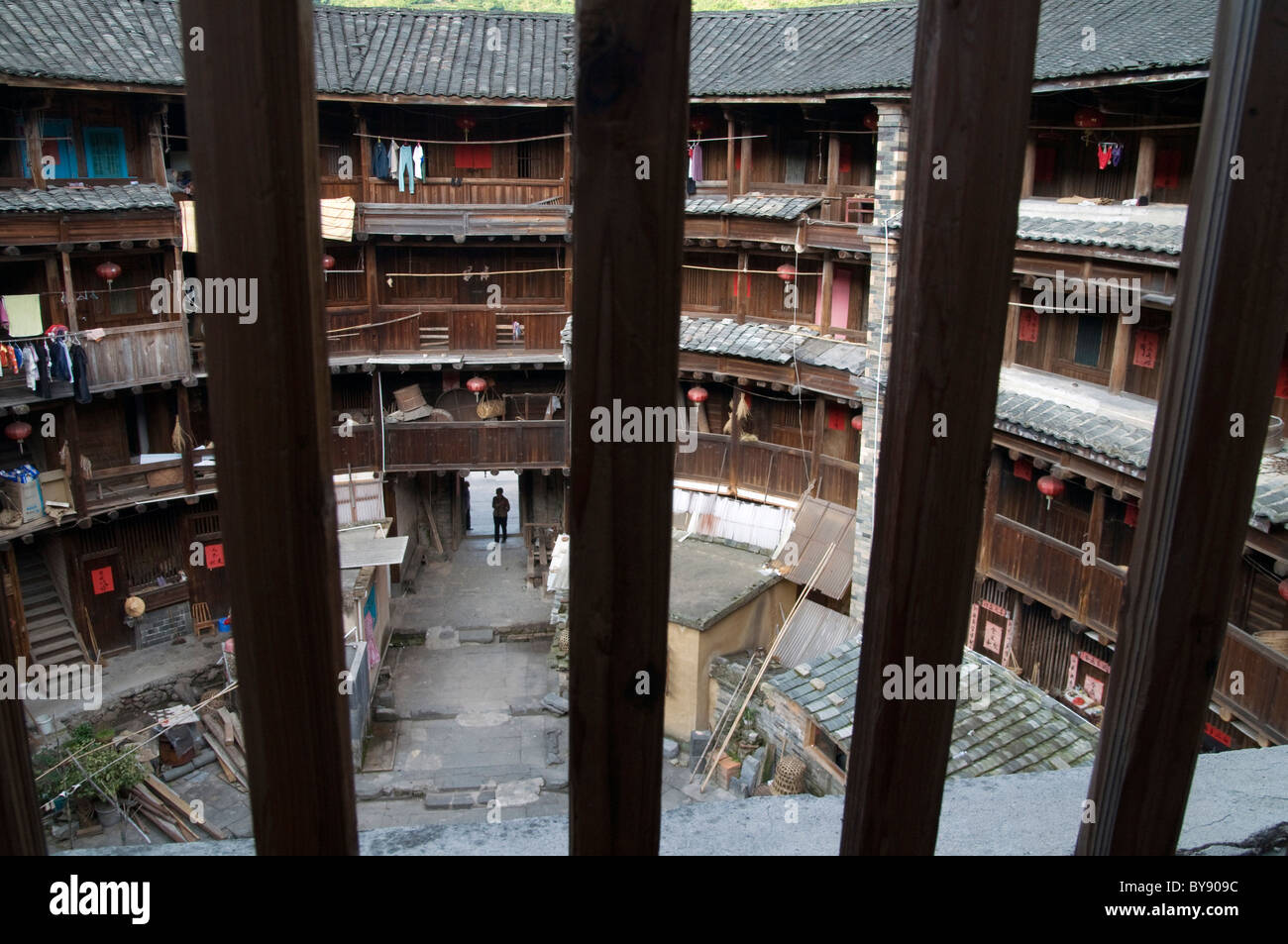 CHINA Traditional Hakka house in a village in Fujian province Photo by ...