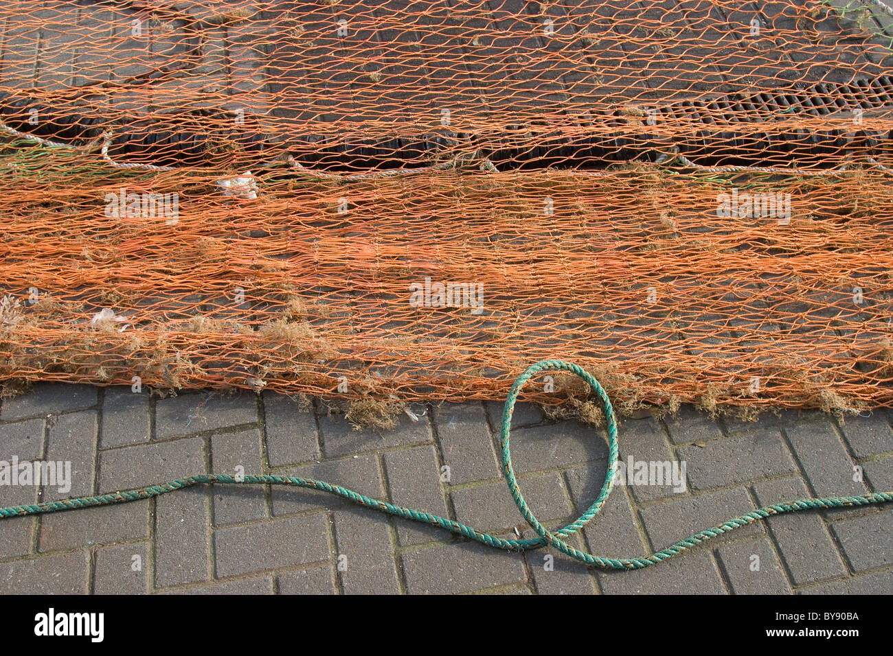 sea trawler fishing nets and associated equipment Stock Photo - Alamy