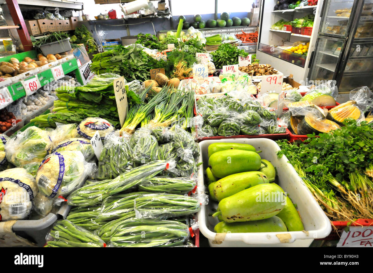Fruits and Vegetables Display Chinatown Area Honolulu Hawaii Oahu ...