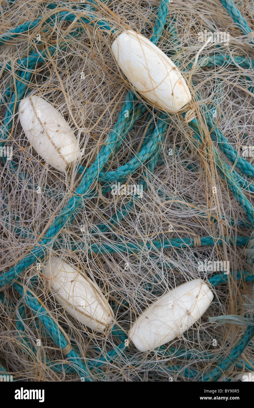 sea trawler fishing nets and associated equipment Stock Photo - Alamy