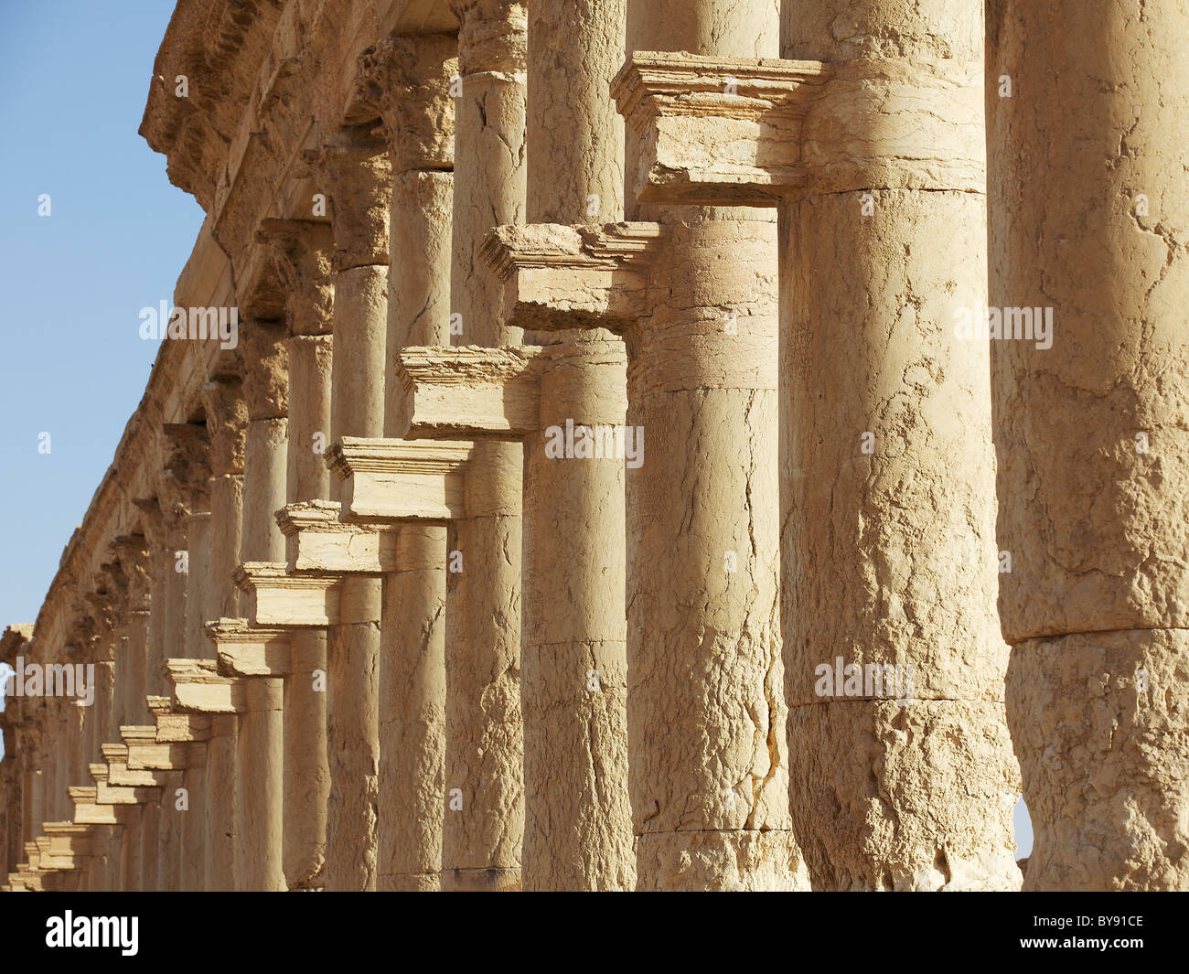 Columns on the Grand Colonnaded Street, Palmyra, Syria Stock Photo - Alamy