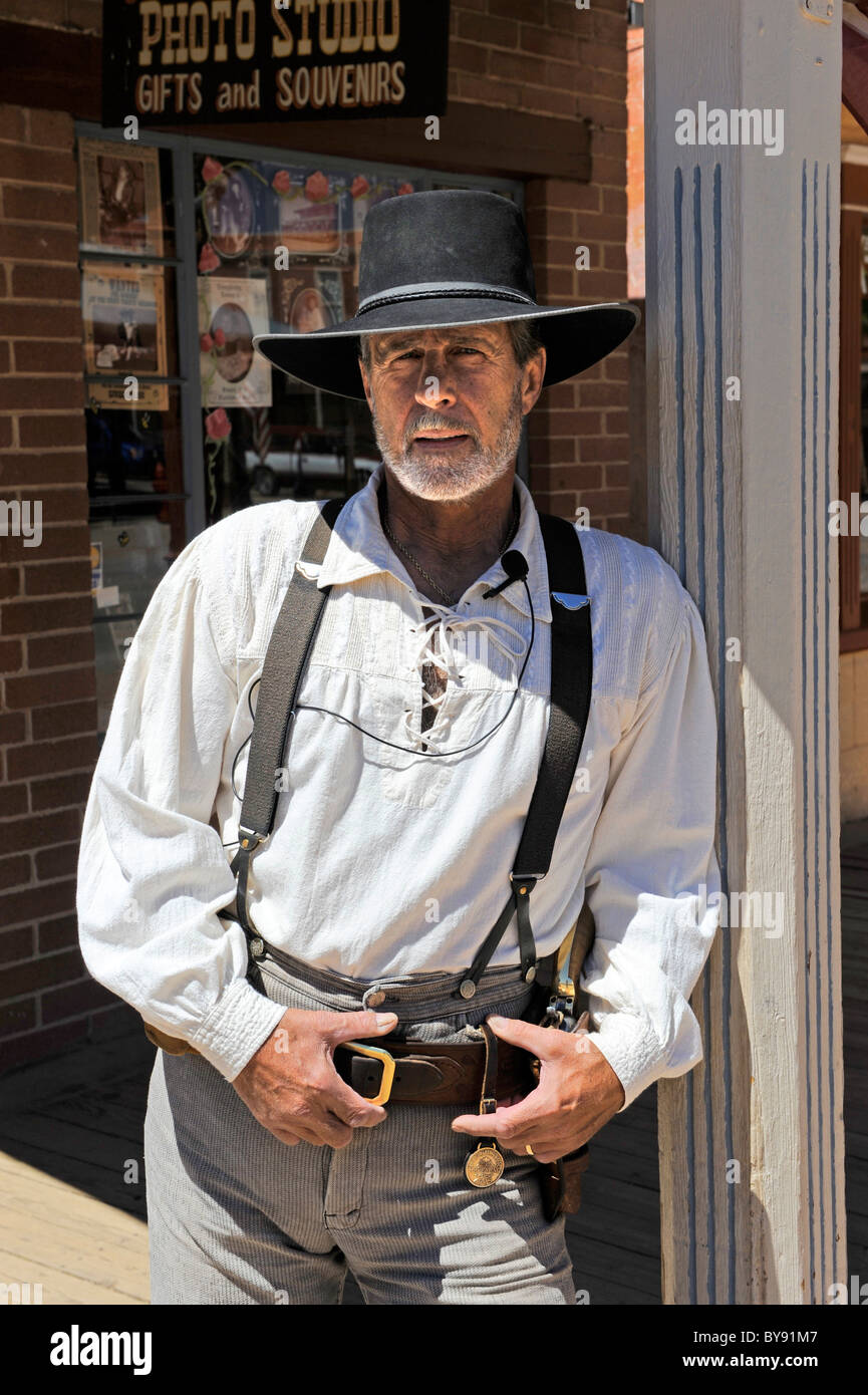 Gunman with gun and holster Tombstone Arizona Stock Photo - Alamy