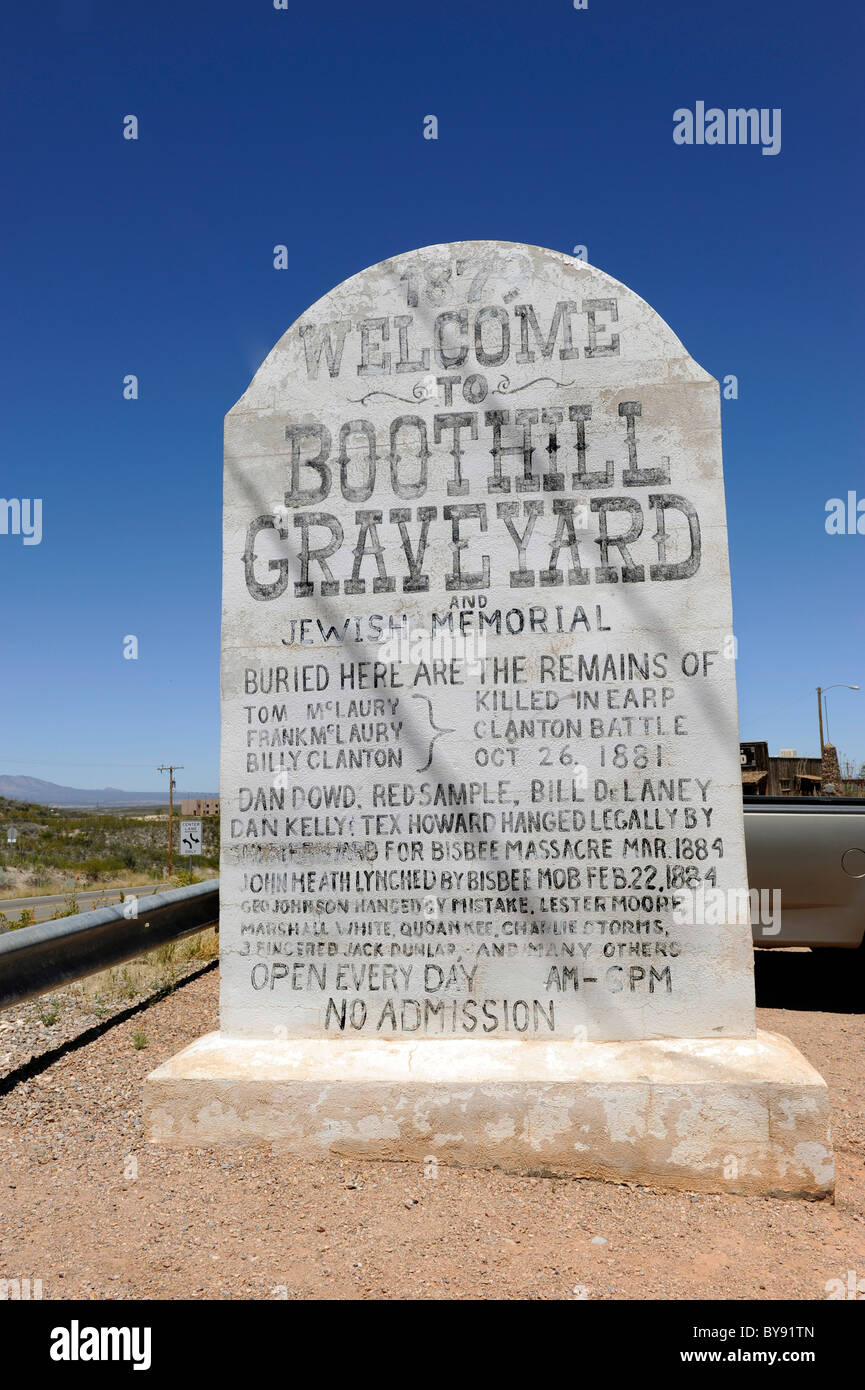 Boothill Graveyard Tombstone Arizona Stock Photo - Alamy