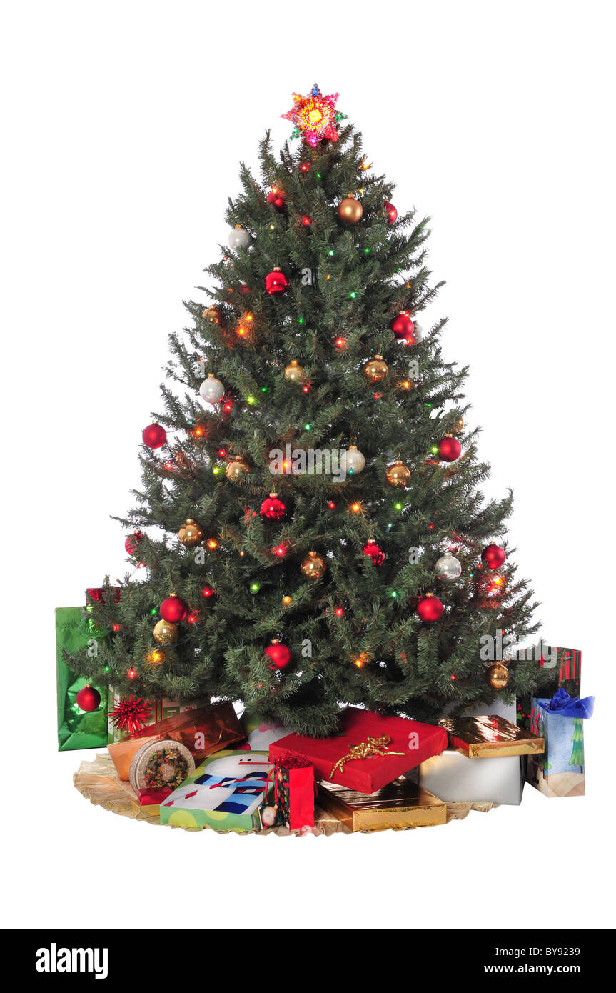 Decorated christmas tree packages hi-res stock photography and images ...