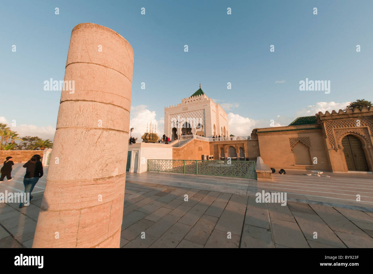 Mausoleum of King Mohammed V (finished 1971) and columns on the Yacoub ...