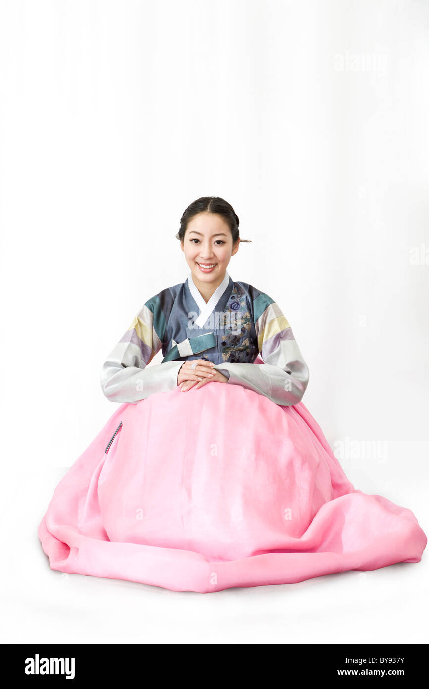 Korean Woman Traditional Dress High Resolution Stock Photography and ...