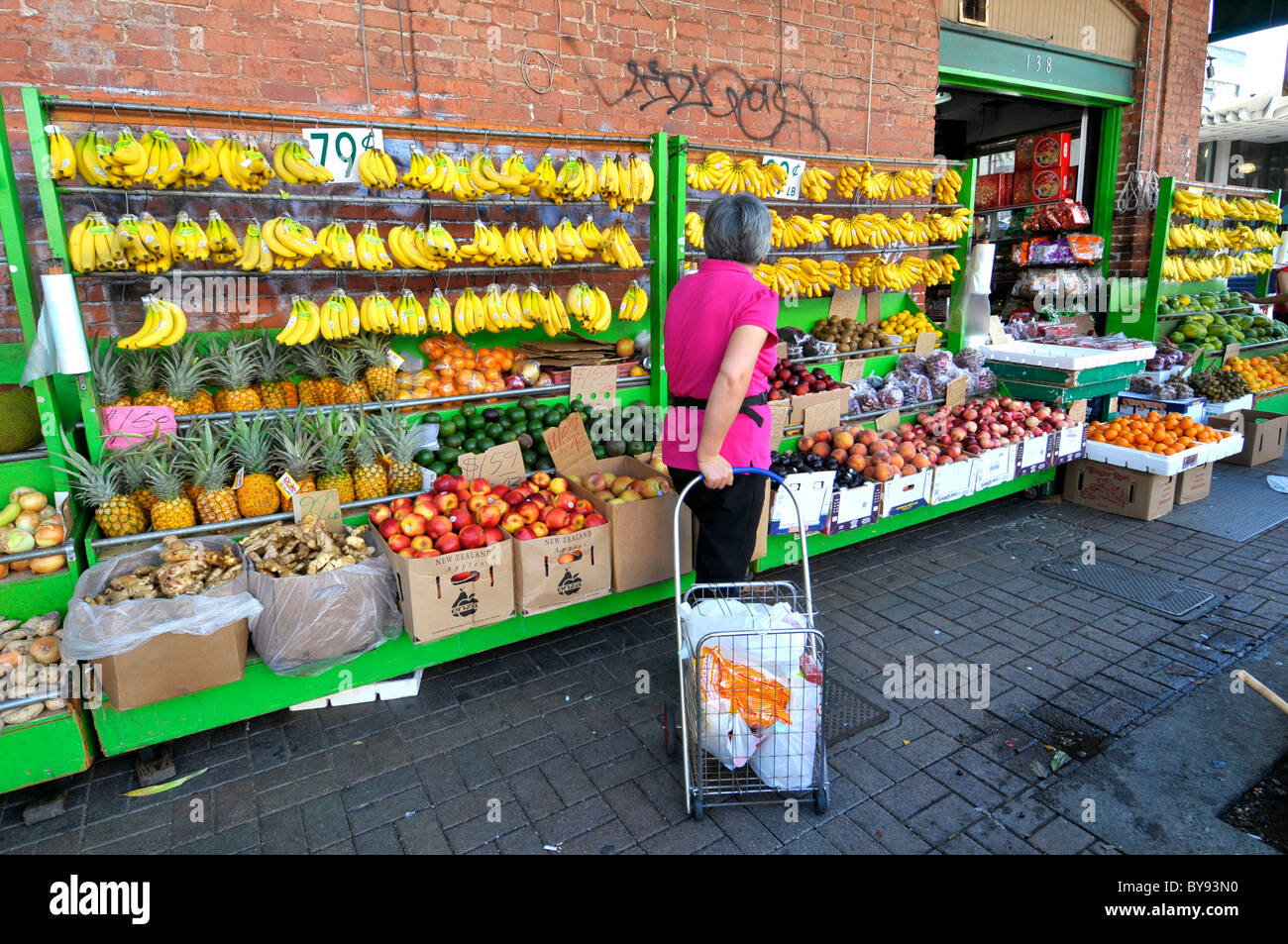 Fruits and Vegetables Display Chinatown Area Honolulu Hawaii Oahu ...