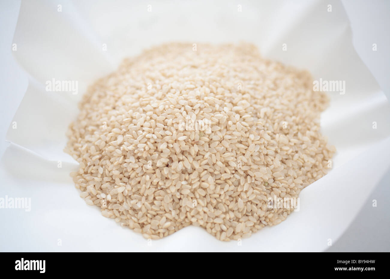 Close-up of Japanese short-grain brown rice genmai Stock Photo - Alamy